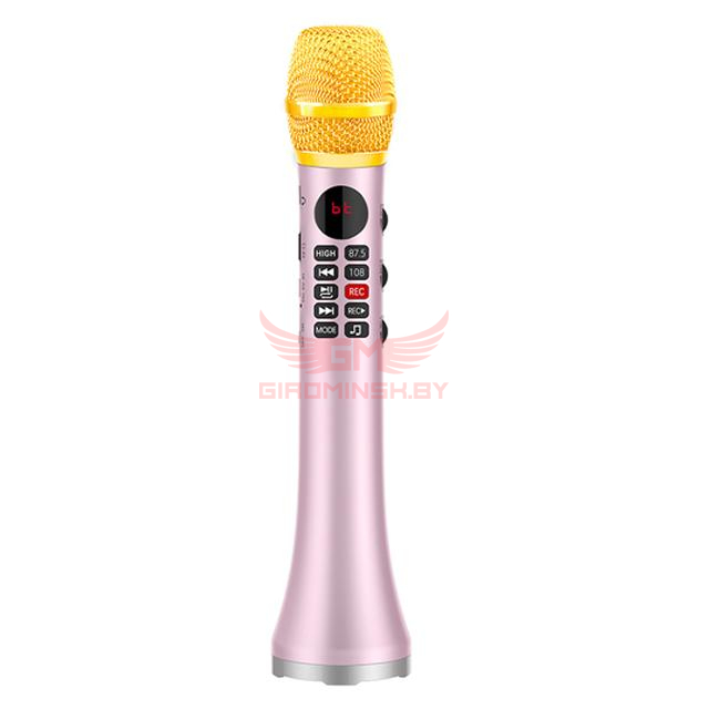 Купить 🎤профессиональный караоке-микрофон l-699 розовый в Минске и Беларуси